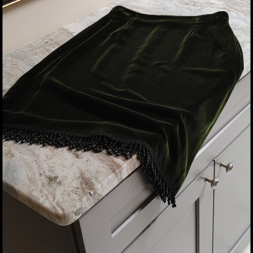 Vintage Dark Green Velvet Patsy Seddon Phase Eight Sk… - Gem